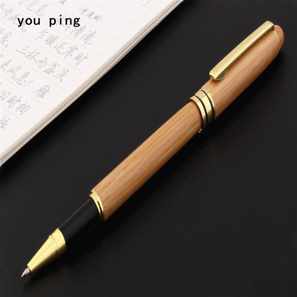 Luxury pen 058 Natural bamboo Gold Business office... – Vicedeal