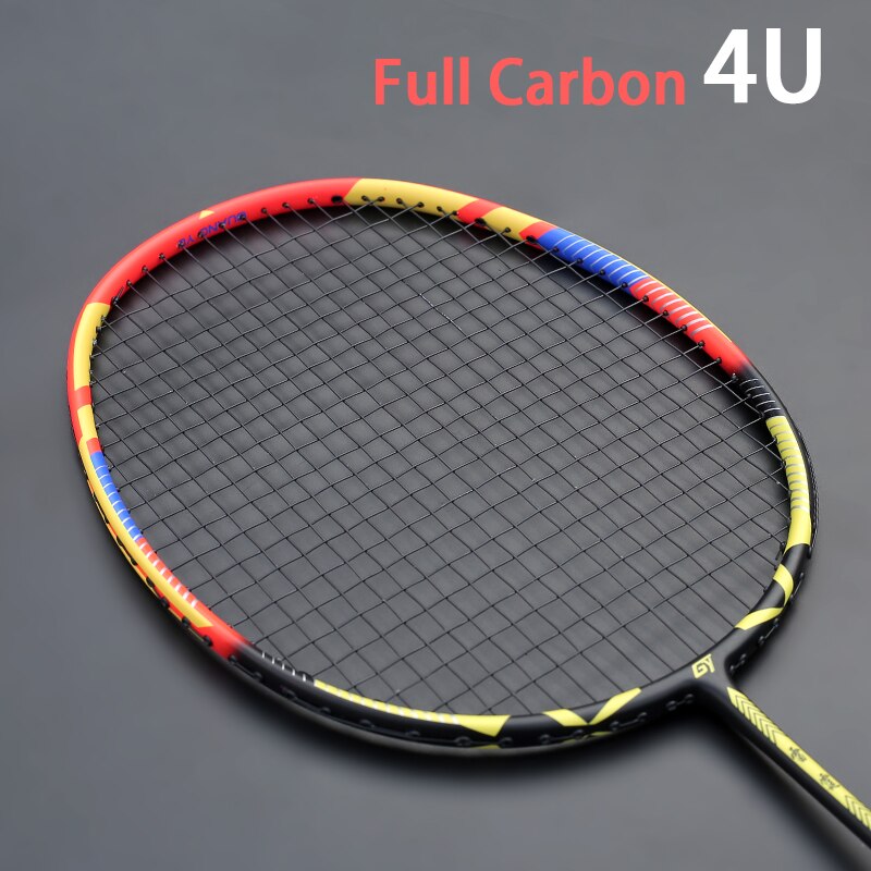 Carbon Fiber Badminton Racket Light Weight 4U 84g ... – Grandado