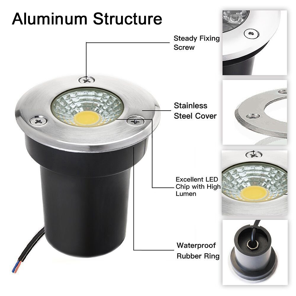 Landscape Lights 3W LED Outdoor Pathway Lights 12V... – Grandado