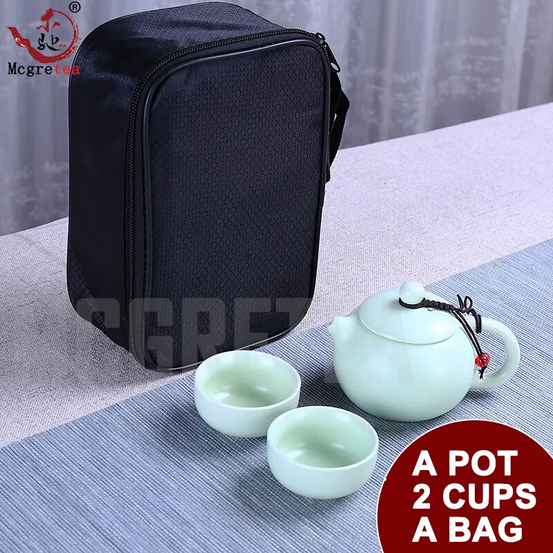 tea sets blue-and-white exquisite ceramic teapot k... – Grandado