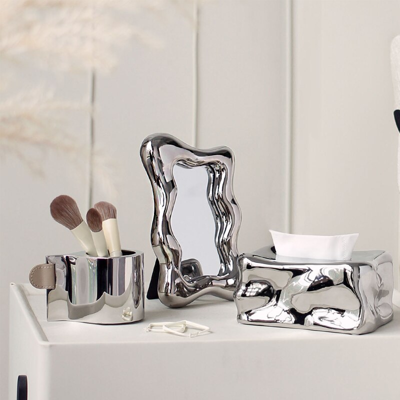 Desktop Decorative Mirror Bedroom Makeup Mirror De... – Vicedeal