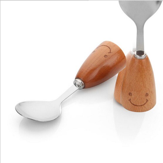 1PC Cute Tea Spoon Smile Face Pattern Wood Handle ... – Grandado