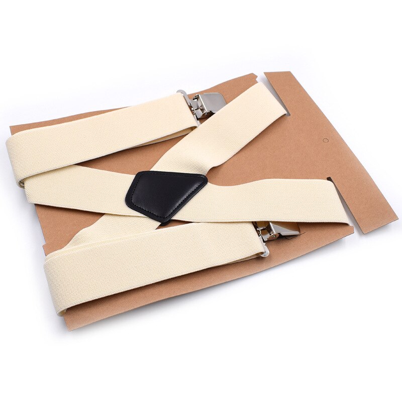 5cm Wide Men's Suspenders Men Braces 4 Clip El... – Grandado