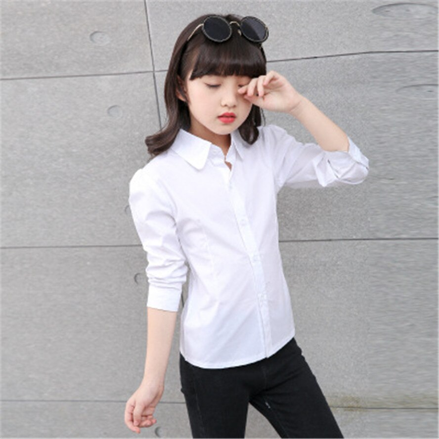 School Girls Formal Dress Blouse Shirt Brand White... – Grandado