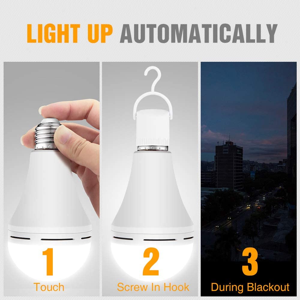 Emergency LED Bulb 12W Emergency Light Bulbs Batte... – Grandado