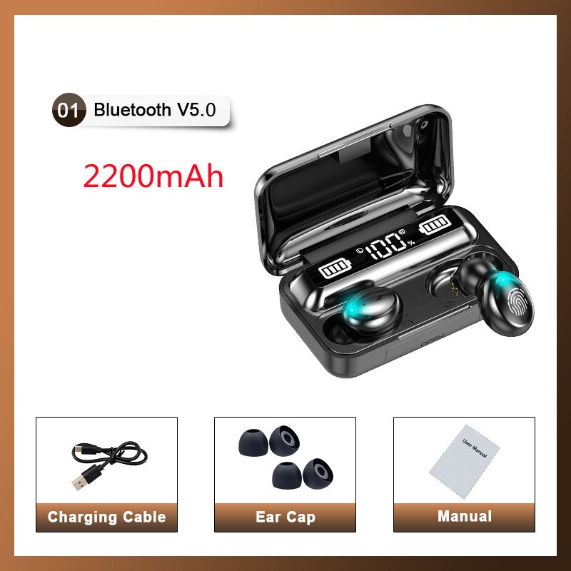 Auriculares inalámbricos F9 con Bluetooth 2022, di... – Grandado