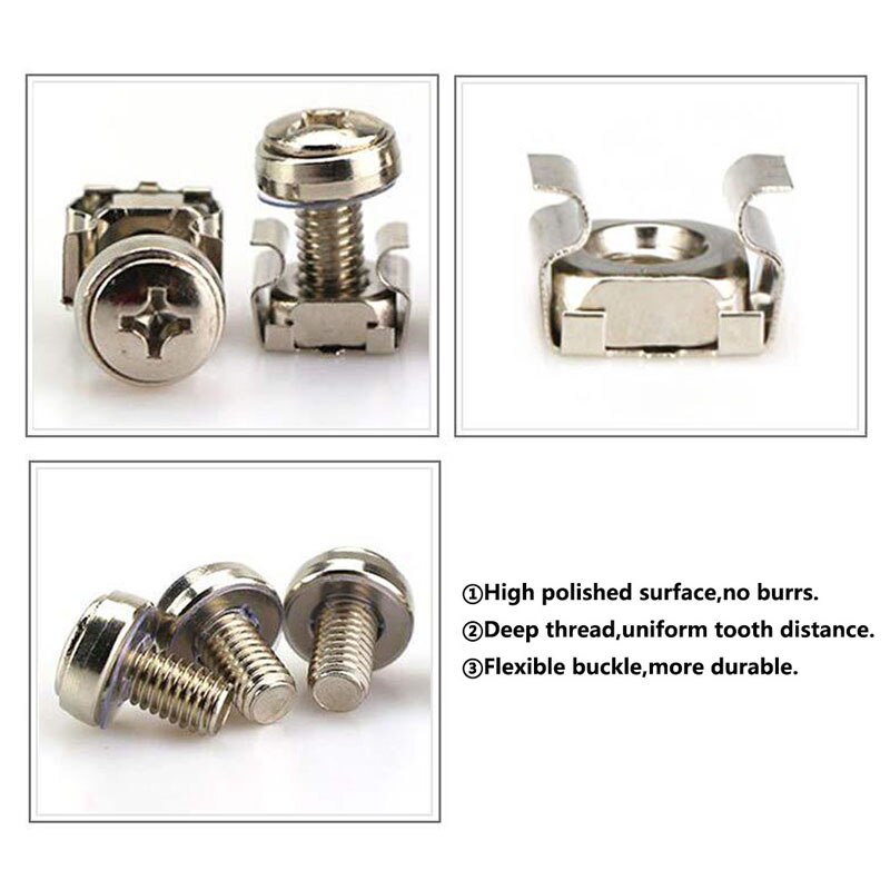 30PCS M5 M6 Cage Nuts and Screws Carbon Steel Nick... – Grandado