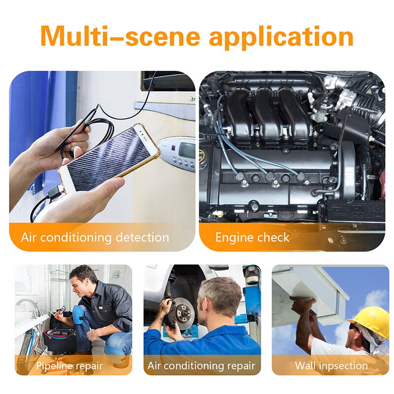 Wifi borescope endoscope camera 3.9mm ip67 vandtæt... – Grandado