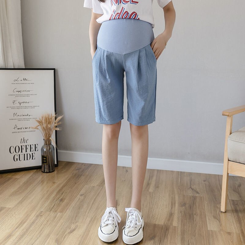 1/2 Length Thin Cotton Linen Maternity Pants Summe... – Grandado