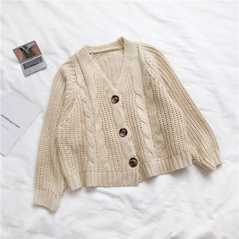 Korean Style Knitted Sweater Cardigans Women Long ... – Grandado