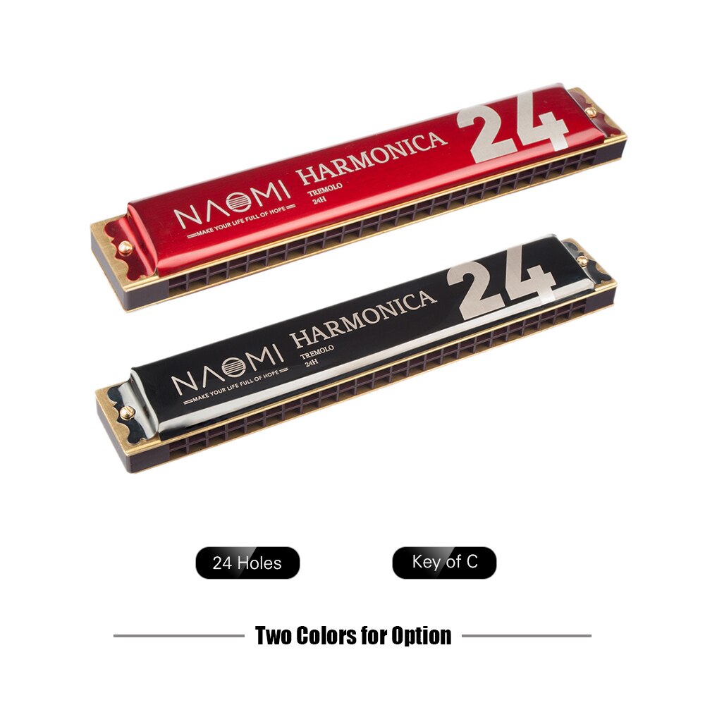 24 löcher Tremolo Mundharmonika Key von C Edelstah... – Vicedeal