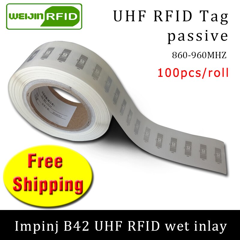 UHF RFID tag EPC 6C sticker Impinj B42 wet inlay 9... – Vicedeal