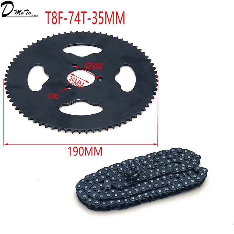 47cc 49cc T8F chain 136 Links and 38 54 74 teeth C... – Vicedeal