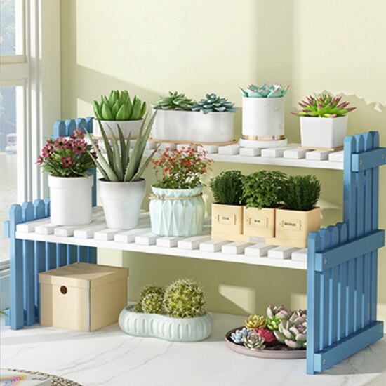 Office Desktop Storage Rack Bamboo Flower Display ... – Grandado