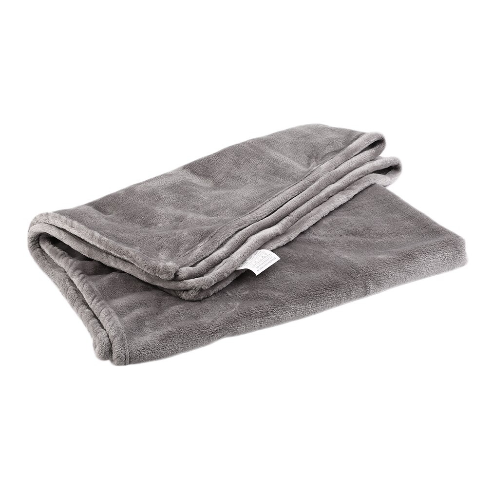 115*9.5 cm Warm Soft Plain Fleece Blanket Throw Ov... – Grandado