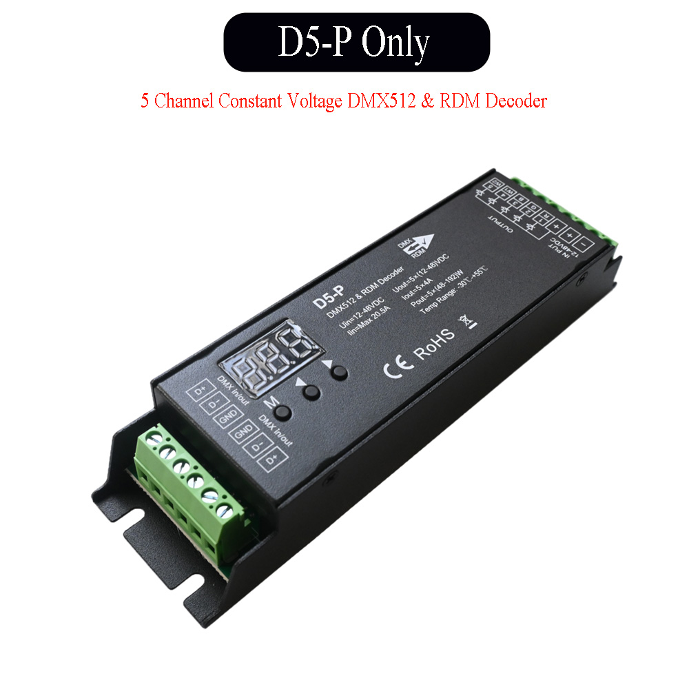 5-kanaals Dmx Decoder Met Rdm Digitaal Display Dmx... – Grandado