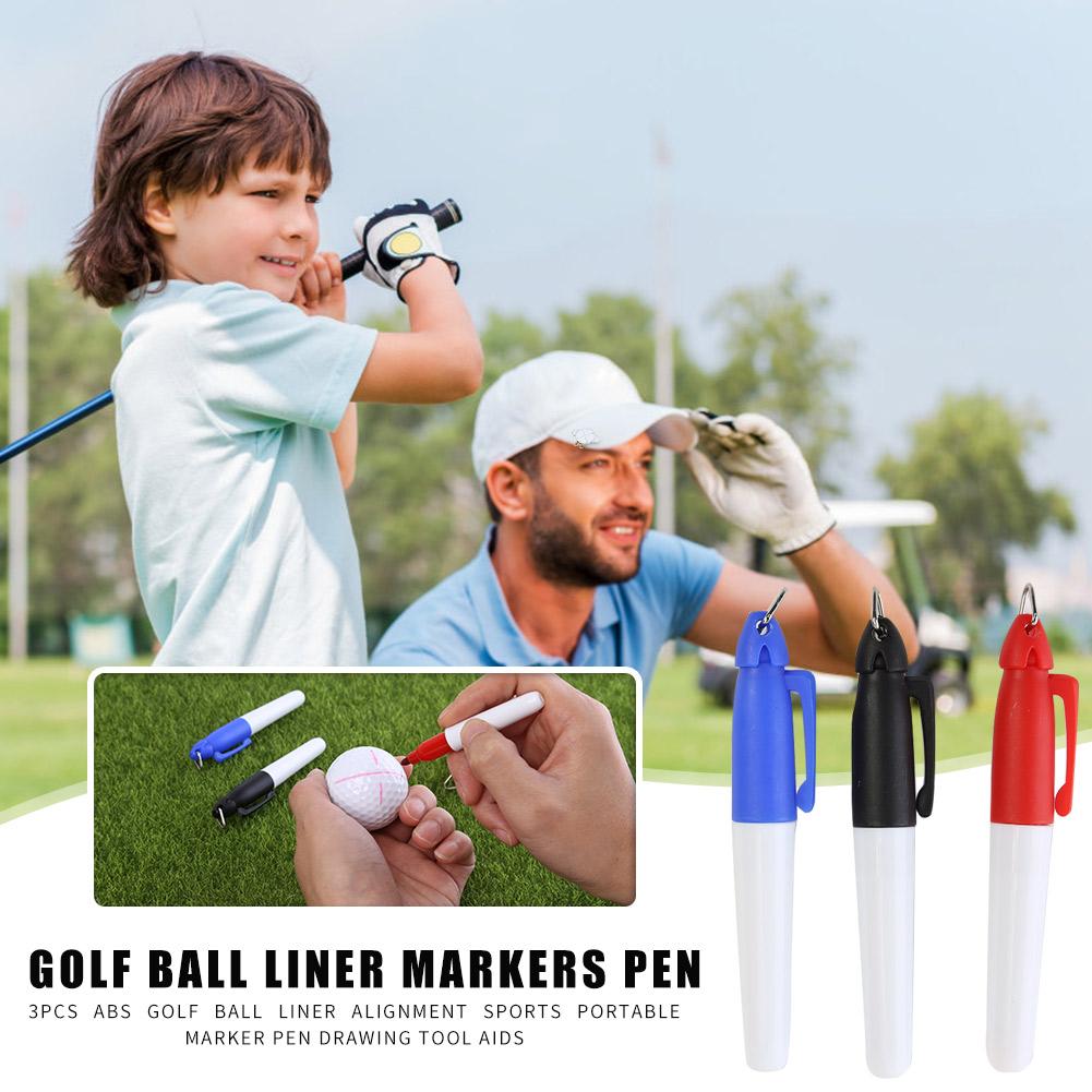 3pcs Red Blue Black Golf Ball Liner Markers Pen Dr... – Grandado