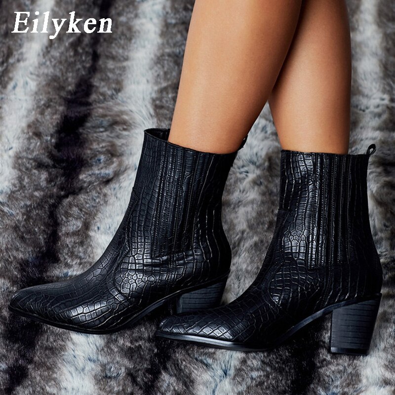 Eilyken cosaques blanc couleurs PU cuir Cowboy bot... – Grandado