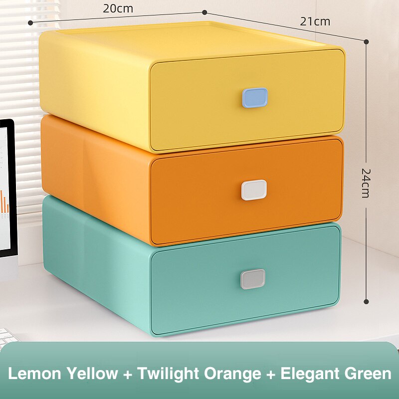 Colorful Desktop Stackable Organizer Drawer Office... – Grandado