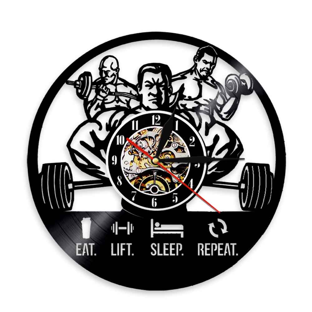 EAT LIFT SLEEP REPEAT Workout Quotes GYM LED Light... – Grandado