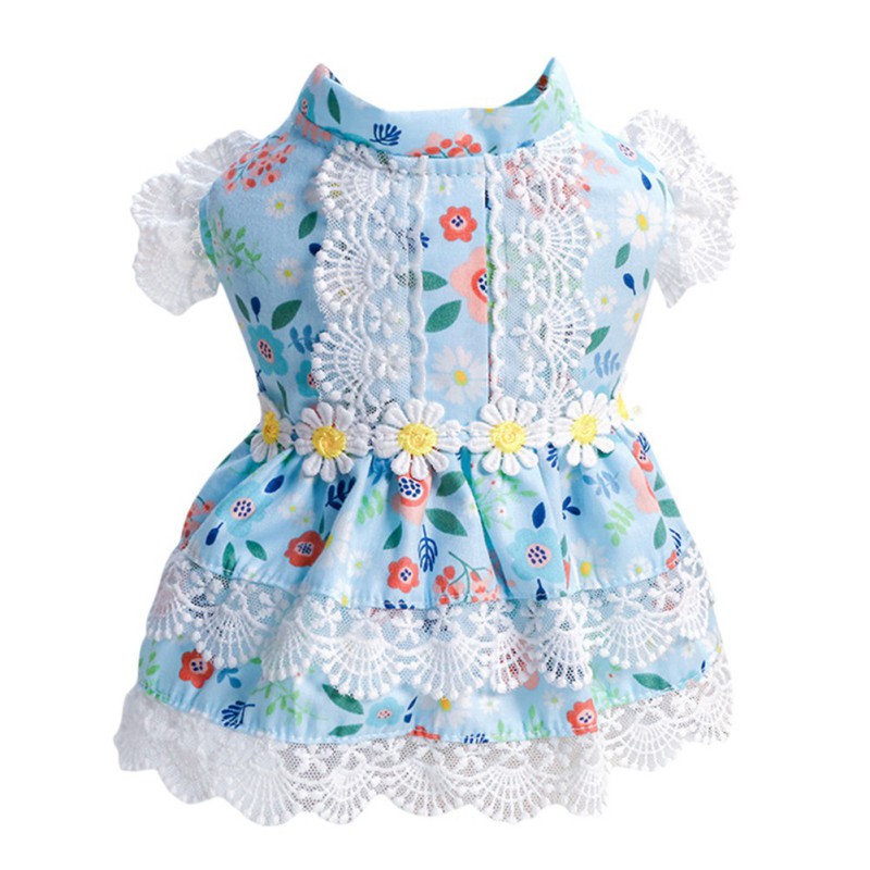 Summer Pet Floral Princess Dress For Dog Skirt Sum... – Vicedeal
