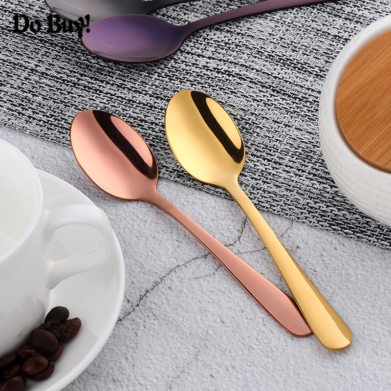 5 Pcs/Set Coffee Spoon Gold Spoon Gold Dinnerware ... – Vicedeal