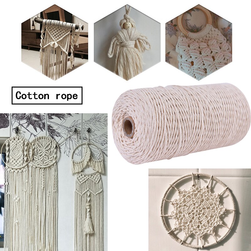 3mm 4mm 5mm 6mm Macrame Rope Twisted String Cotton... – Grandado