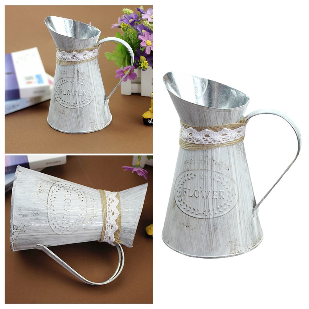 2 Pcs Flower Jar Iron Practical Retro Vintage Wate... – Grandado