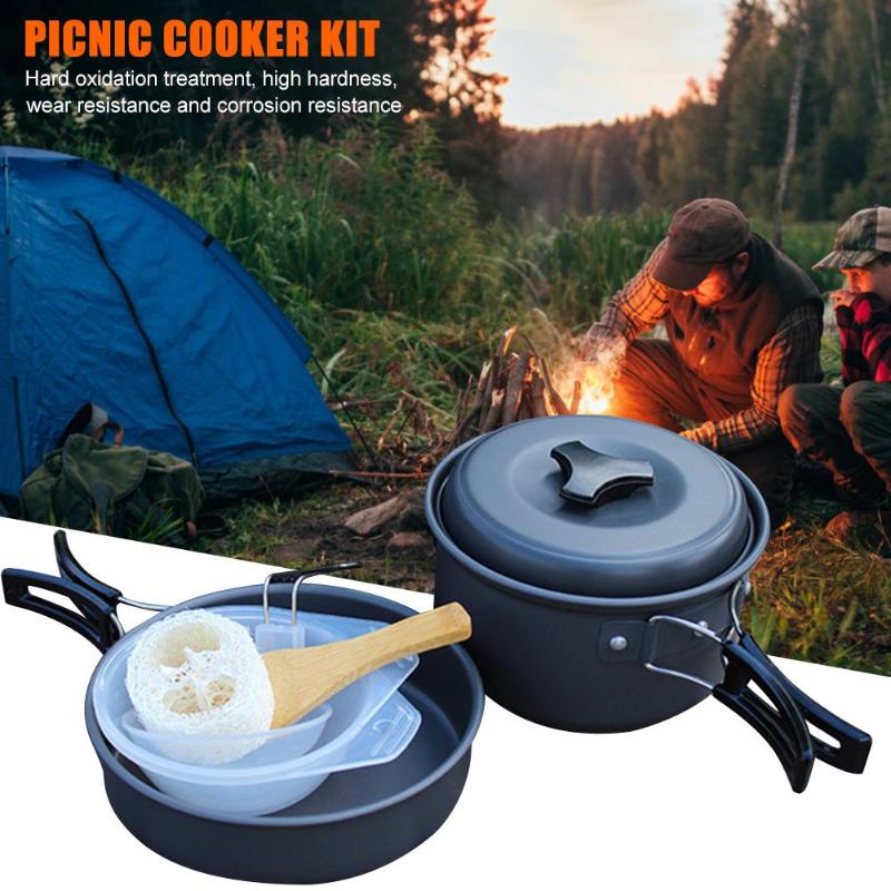 Portable Outdoor Camping Cookware Water Kettle Pan... – Grandado