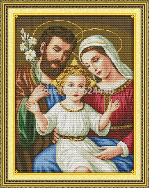 Jesus family Christian home decor paintings counte... – Grandado
