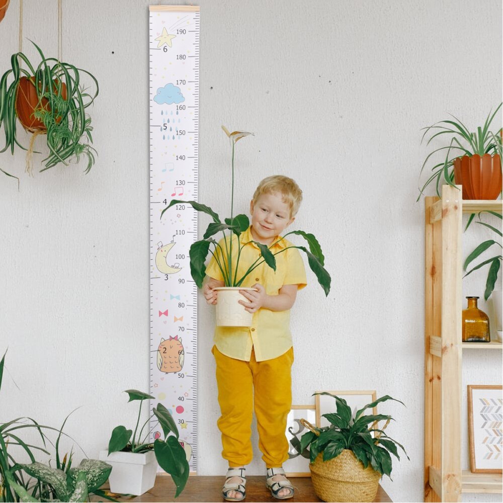 Train Pattern Kids Growth Chart Children Height Me... – Grandado