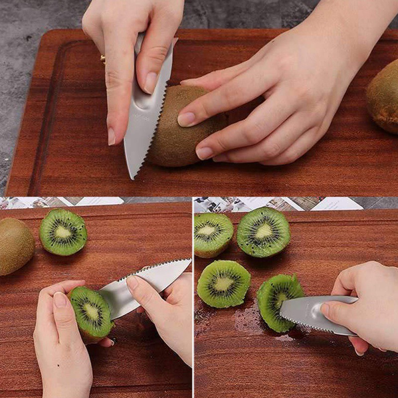 2 in 1 Stainless Steel Kiwi Spoon Fruit Kiwi Cutte... – Grandado