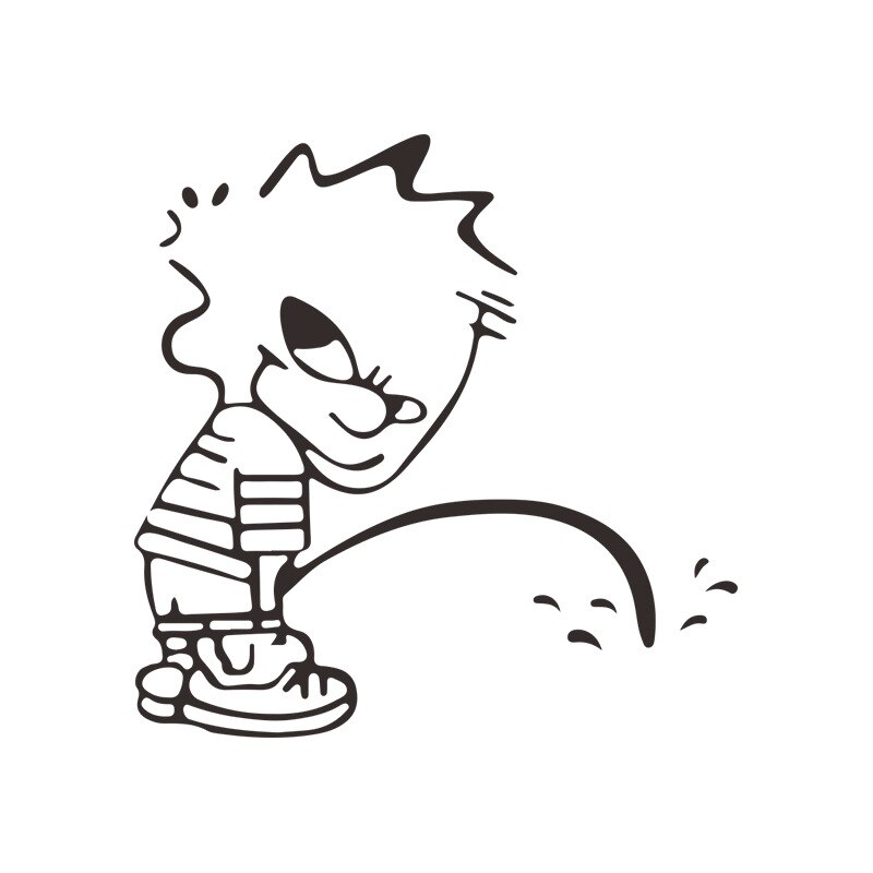 Pee Toilet Sticker DIY Cartoon DIY Living Bath Roo... – Grandado