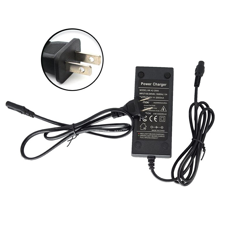 Scooter 42V 2A Power Adapter PowerFast 3-Prong Inl... – Grandado