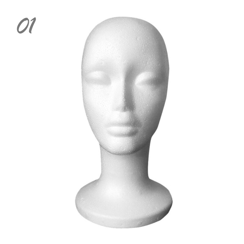 White Female Styrofoam Mannequin Manikin Head Mode... – Grandado