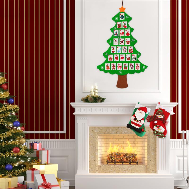 Christmas Tree Felt Advent Calendar Countdown To C... – Grandado