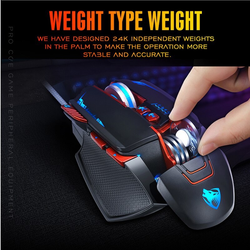 T-Wolf Gaming Mouse Wired 3200 DPI Programmable Br... – Vicedeal