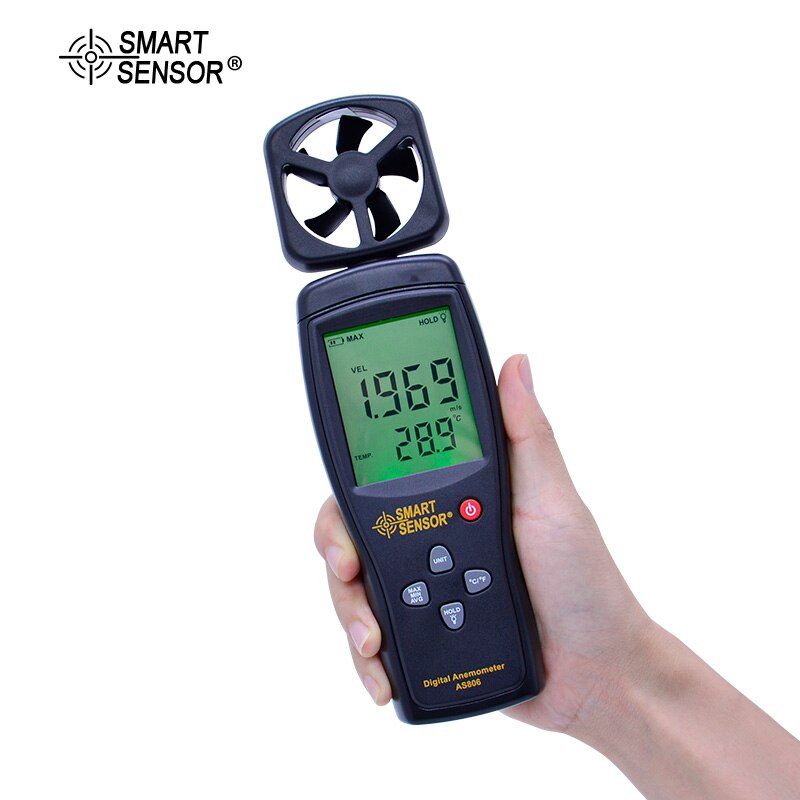 SMART SENSOR AS806 Digitale Anemometer Air Flow Me... – Vicedeal