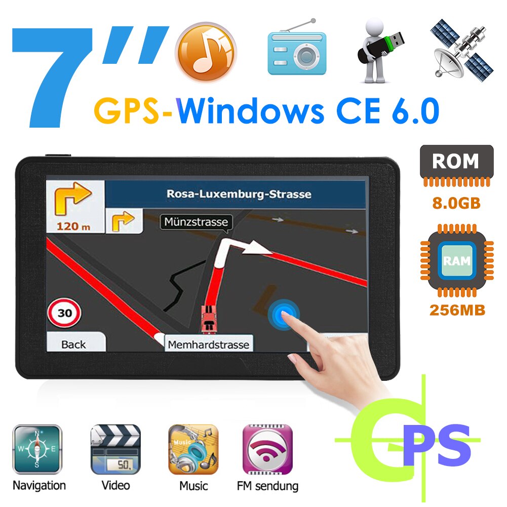 Q30 Car Bus Truck Portable GPS Navigator System FM... – Grandado