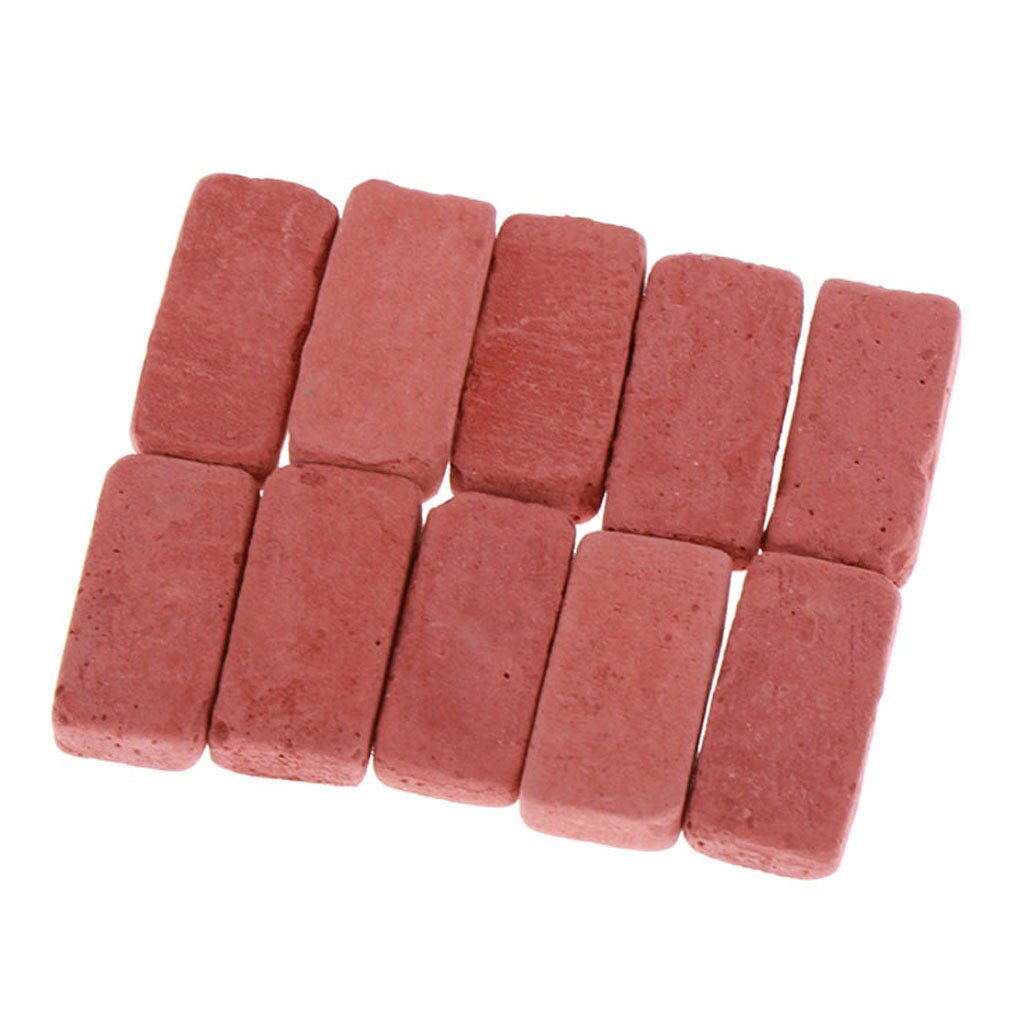 10pcs Red Mini Bricks Kit for 1/12 Dollhouse Wall ... – Grandado