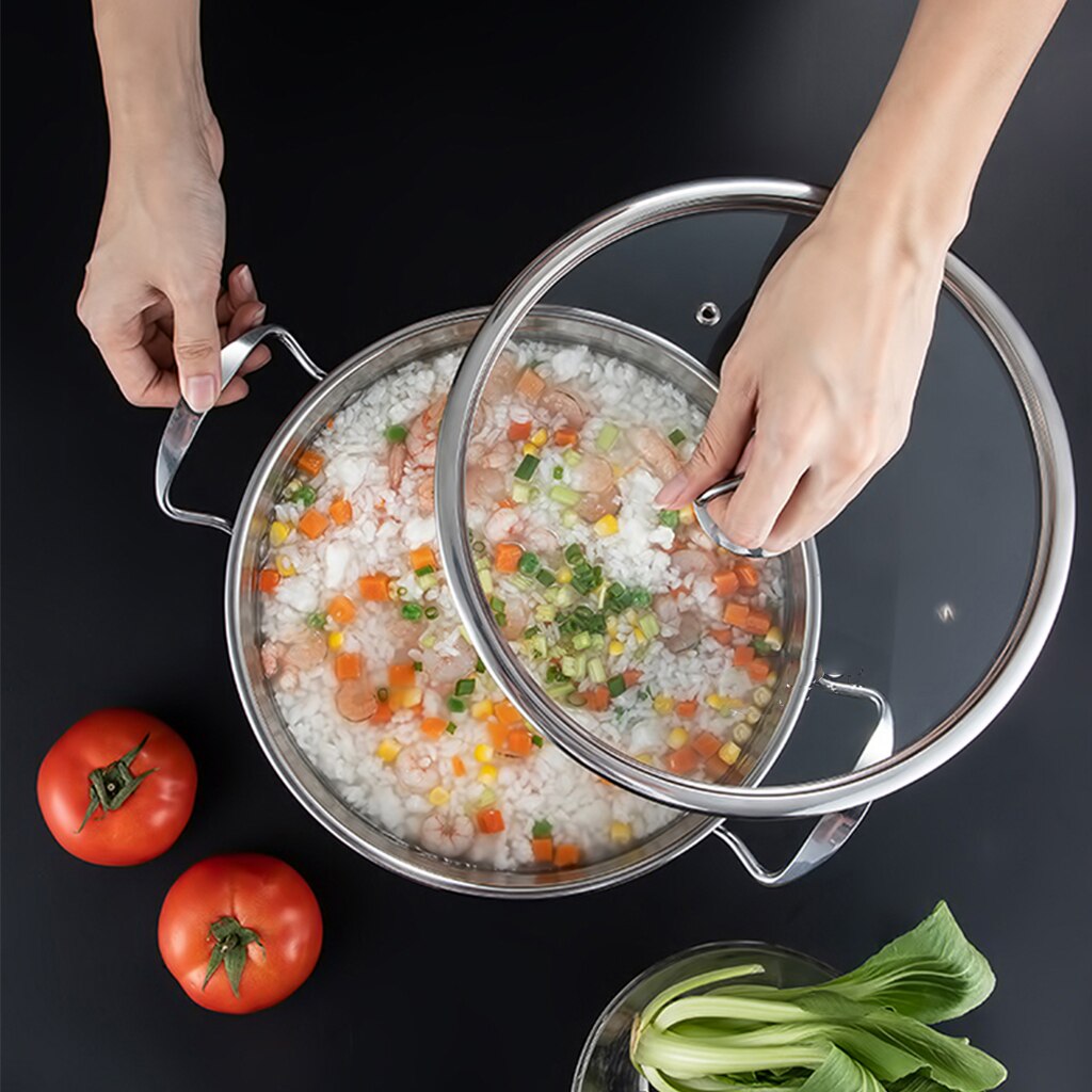 Multi Layer Durable Steamer Pot 26cm W/ Glass Lid ... – Grandado