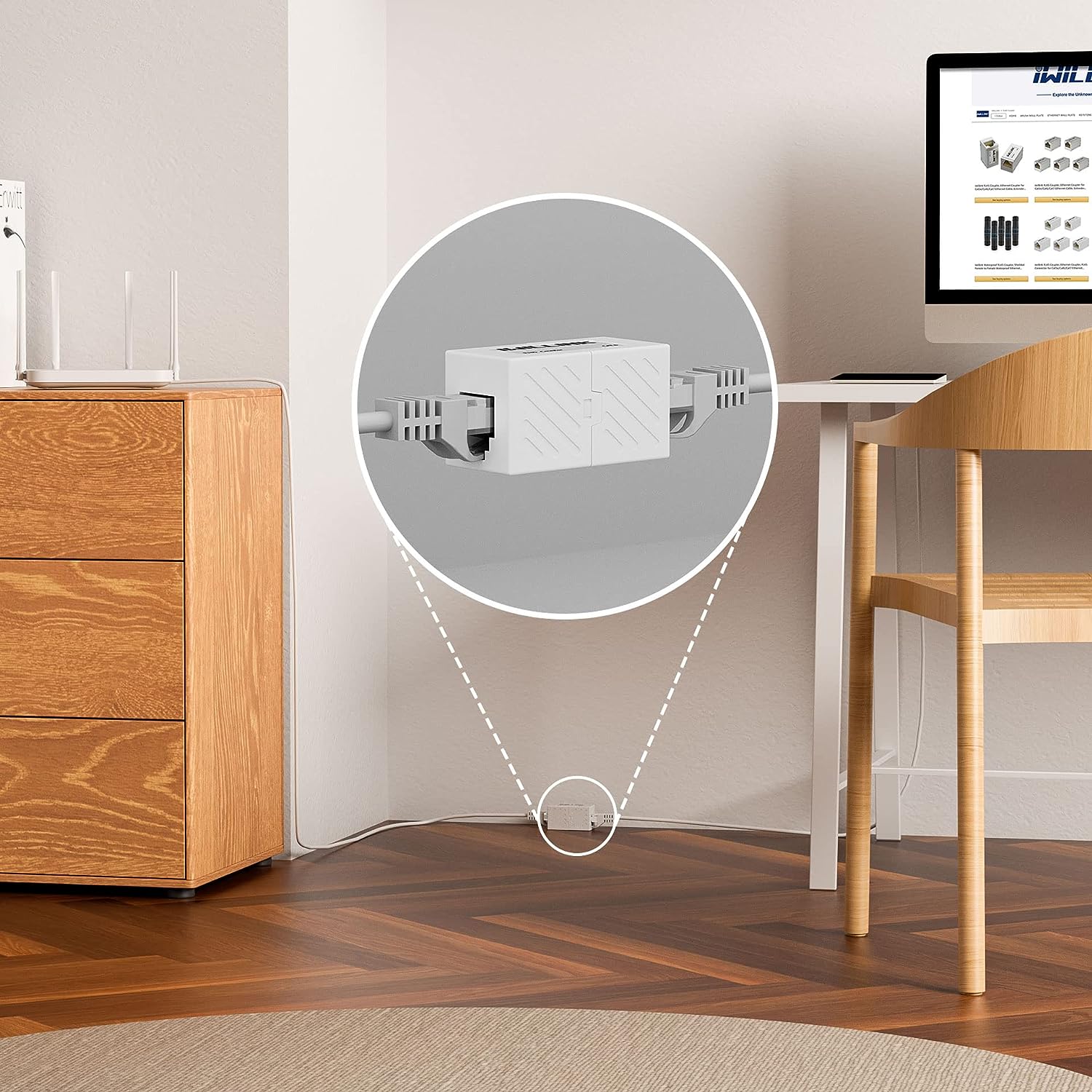 Zoerax 2 Stuks Rj45 Cat6 Inline Coupler Ethernet C... – Vicedeal