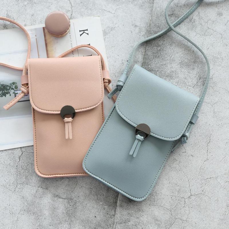 Pu Lederen Telefoon Tas Met Clear Touch Screen Nek... – Vicedeal