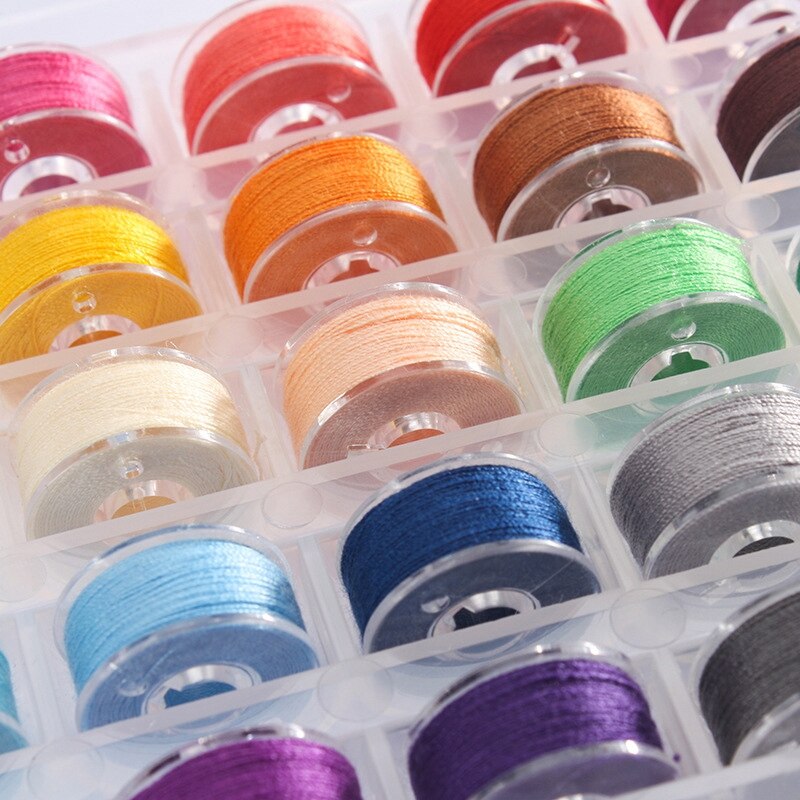 25Pcs Colors Bobbins and Sewing Thread with Clear ... – Grandado