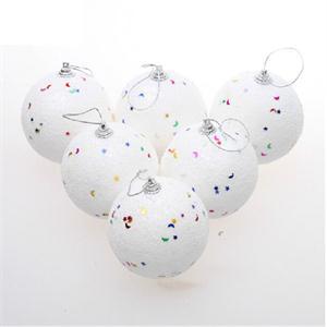 6pcs Witte Kerst Ballen Sneeuwballen Party Ornamen... – Vicedeal