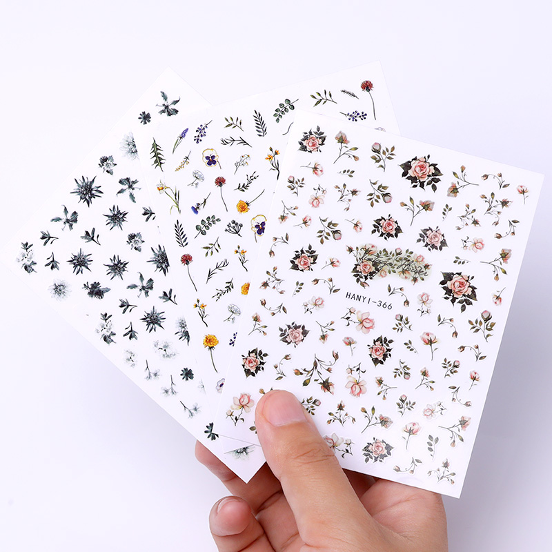 1 Sheet Colorful Water Decals Rose Flower Mixed Pa... – Vicedeal