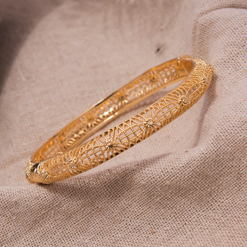 1Pcs Dubai Gold Color bangles for women Wedding Br... – Grandado