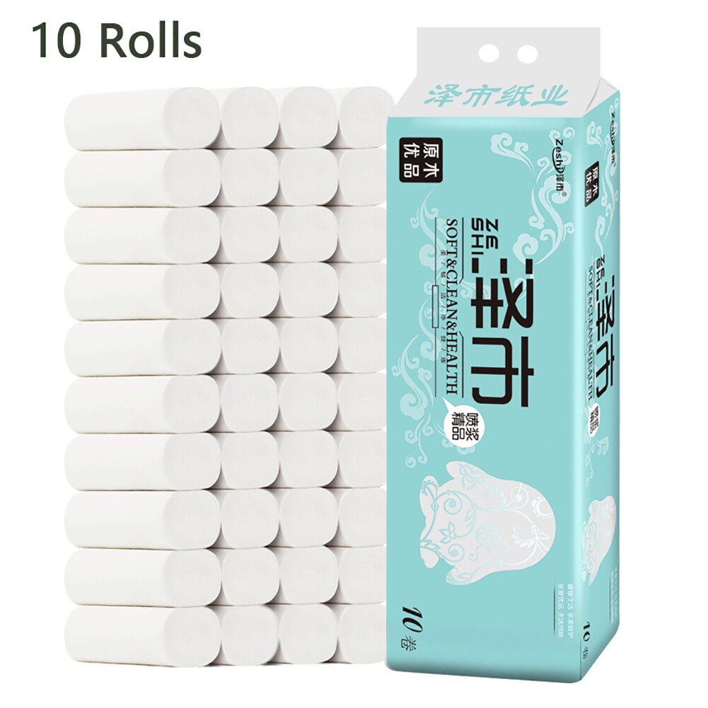 10 Rolls 3 Layerstoilet paper, comfortable native ... – Vicedeal
