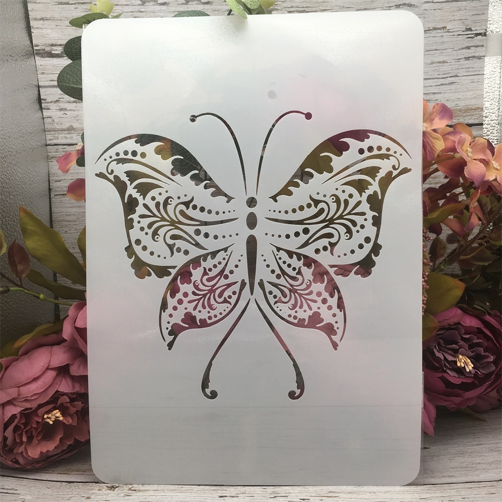 A4 29*21 Cm Mandala Vlinder Diy Gelaagdheid Stenci... – Grandado