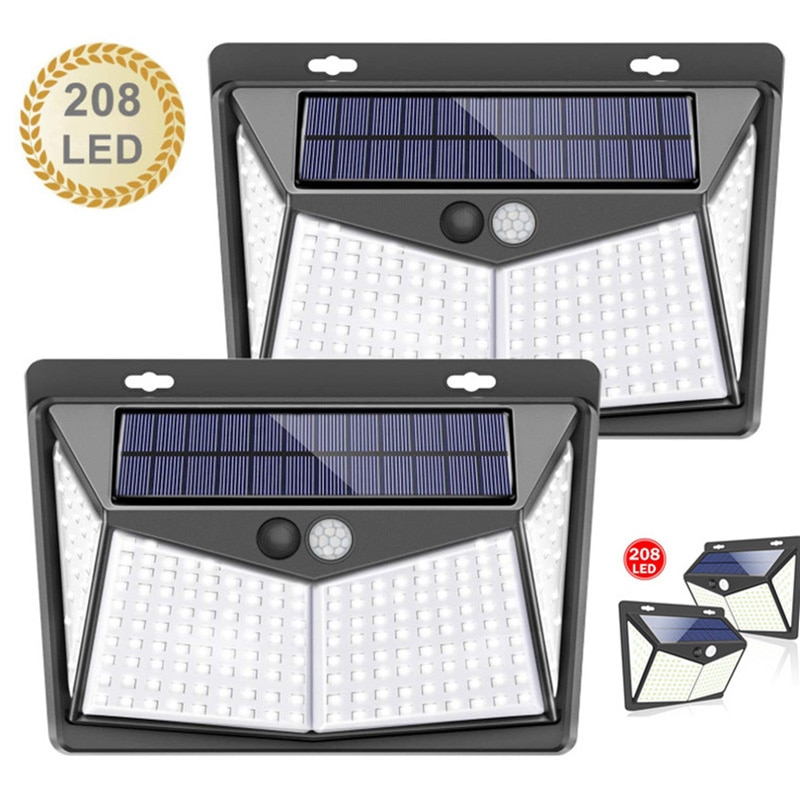 208 LED Outdoor COB 3 Modi Solar Lamp PIR Motion S... – Grandado
